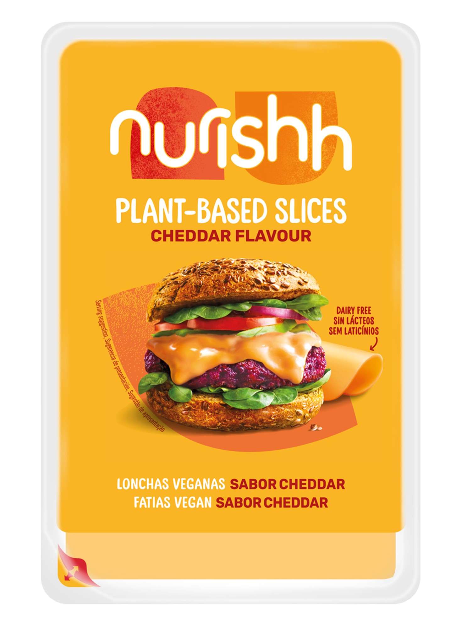 CHEDDAR EN LONCHAS NURISHH 160g - Vegan Point