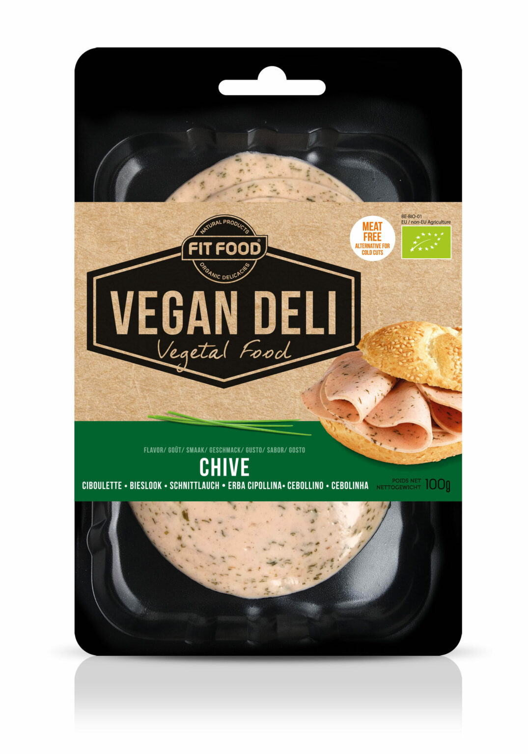 Deli-slice embutido con cebollino 100 g - Vegan Point