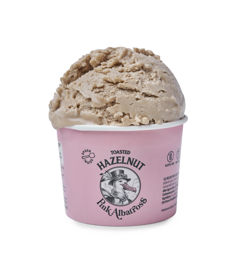 HELADO AVELLANA TOSTADA 90 ml PINK ALBATROSS - Vegan Point